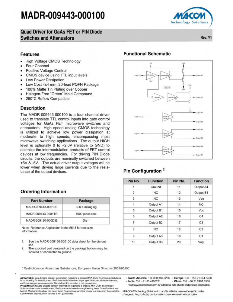MADR-009443-0001TR technical document page 1