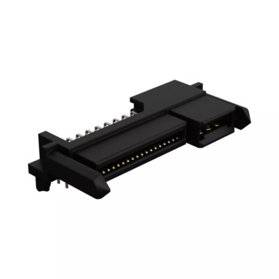 EXTreme LPHPower Receptacle Header, Right-Angle, 2 Power Contacts, 36 Signal Contacts, Select Gold (Au) Plating, for 2.36mm Thick PC Board, with Guide Posts and Press-fit Plastic Pegs for sale