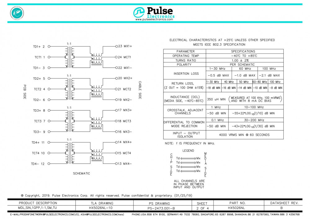 HX5026NL datasheet page 2