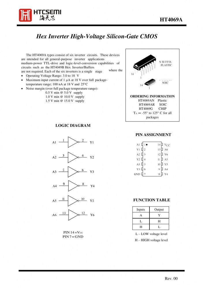 HT4069A datasheet page 1