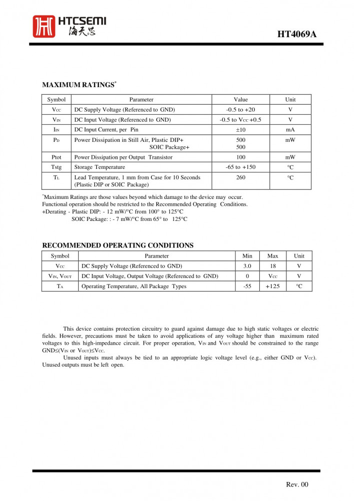 HT4069A datasheet page 2