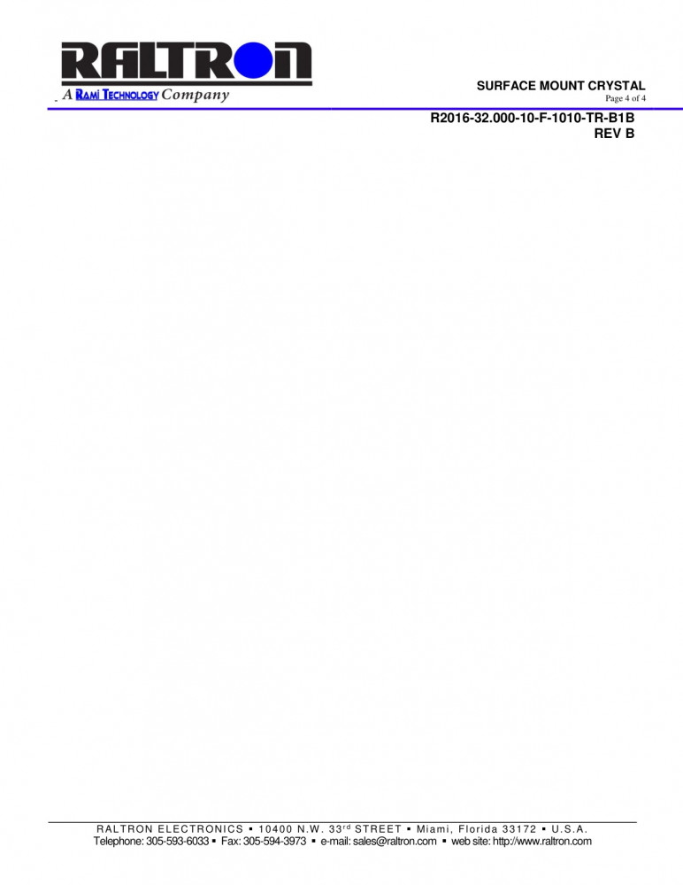 Raltron R2016 datasheet page 4