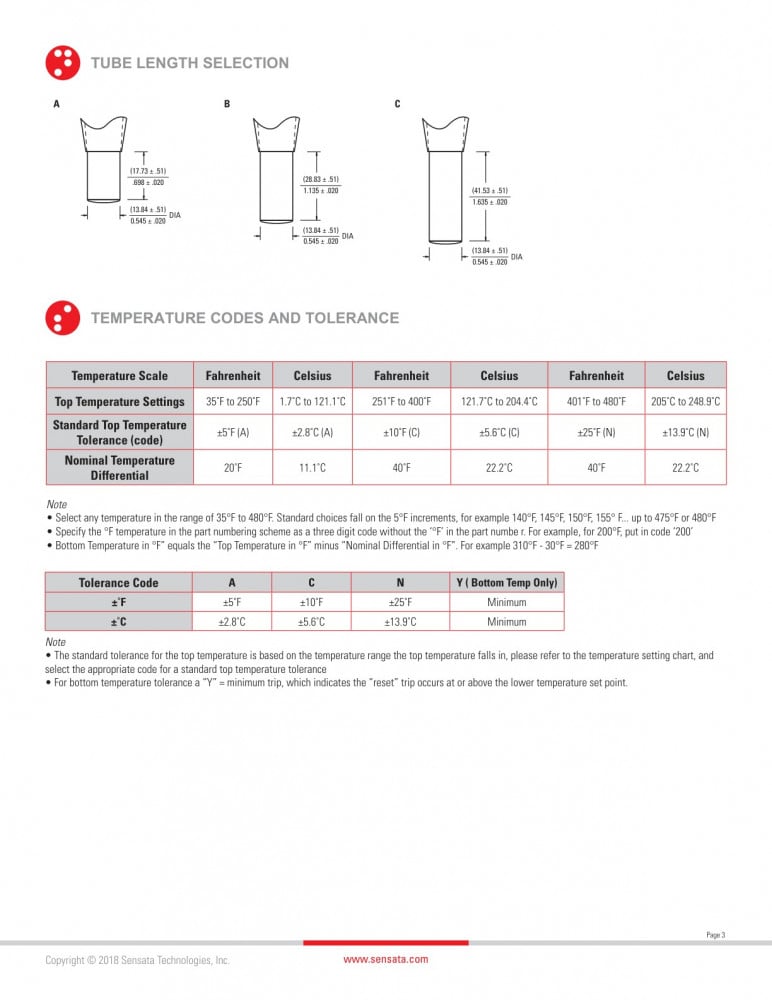 Sensata 5100 Series datasheet page 3