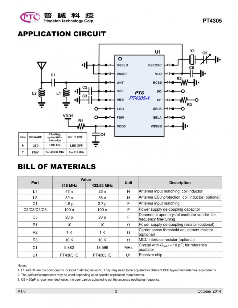 PT4305-X datasheet page 3