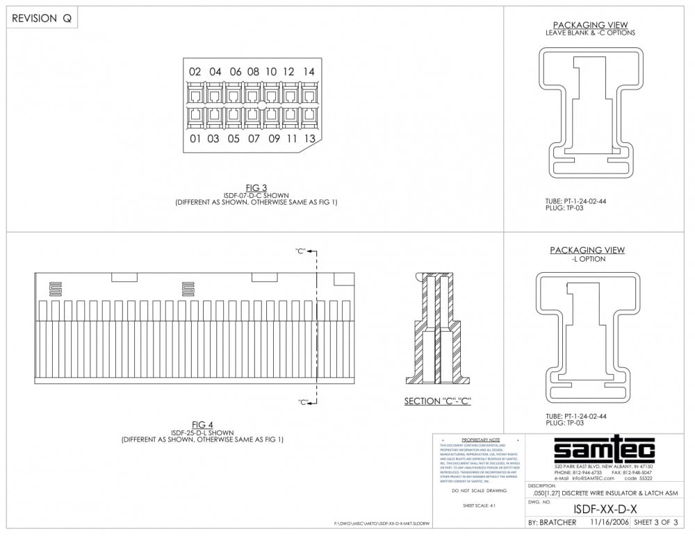 Samtec ISDF drawing page 3