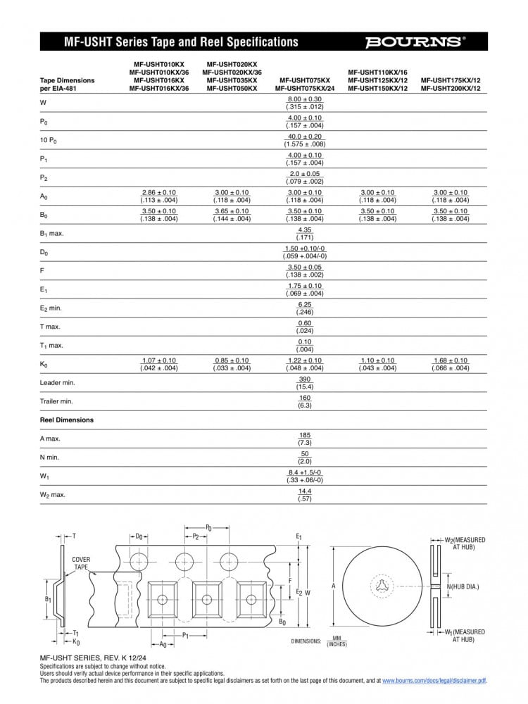 BOURNS MF-USHT datasheet page 7
