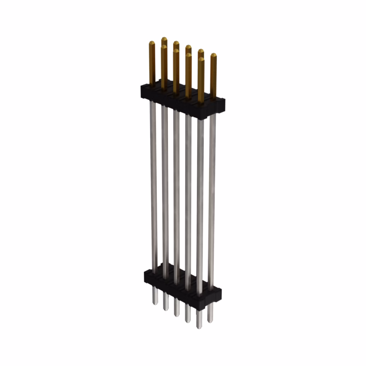 Milli-Grid Header, Dual Row, Dual Body, Through Hole, Vertical, 10 Circuits, 0.75µm Gold (Au) Selective Plating, 27.50mm Stacking Height, Tray, Lead-Free for sale