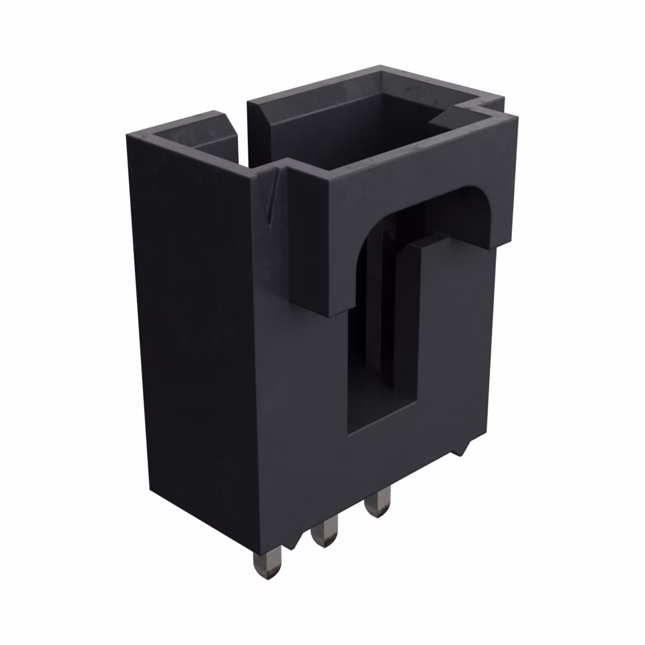2.54mm Pitch SL Header, Single Row, Vertical, 3.05mm Pocket, Shrouded, 3.30mm Tail Length, 2 Circuits, Matte Tin (Sn) Tail Plating
