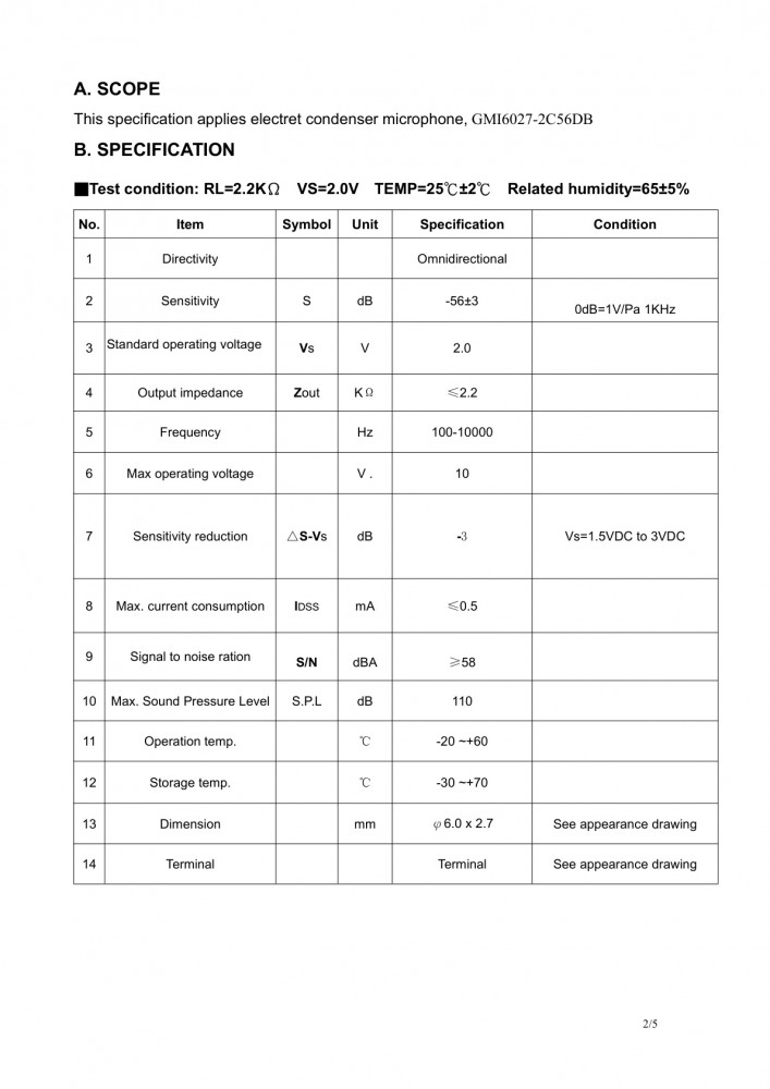 GMI6027-2C56DB specification page 2