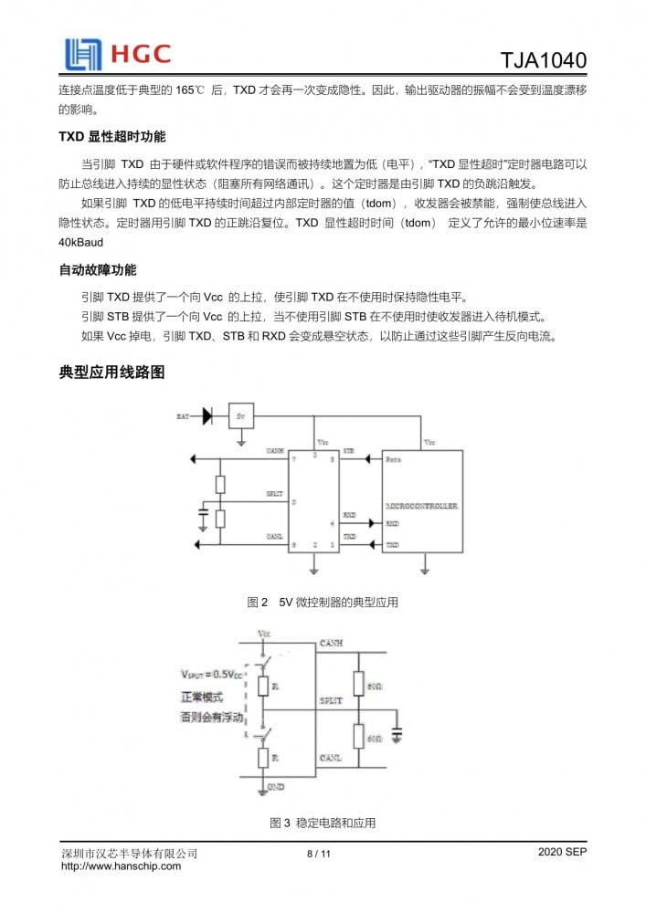 TJA1040DRG datasheet page 8