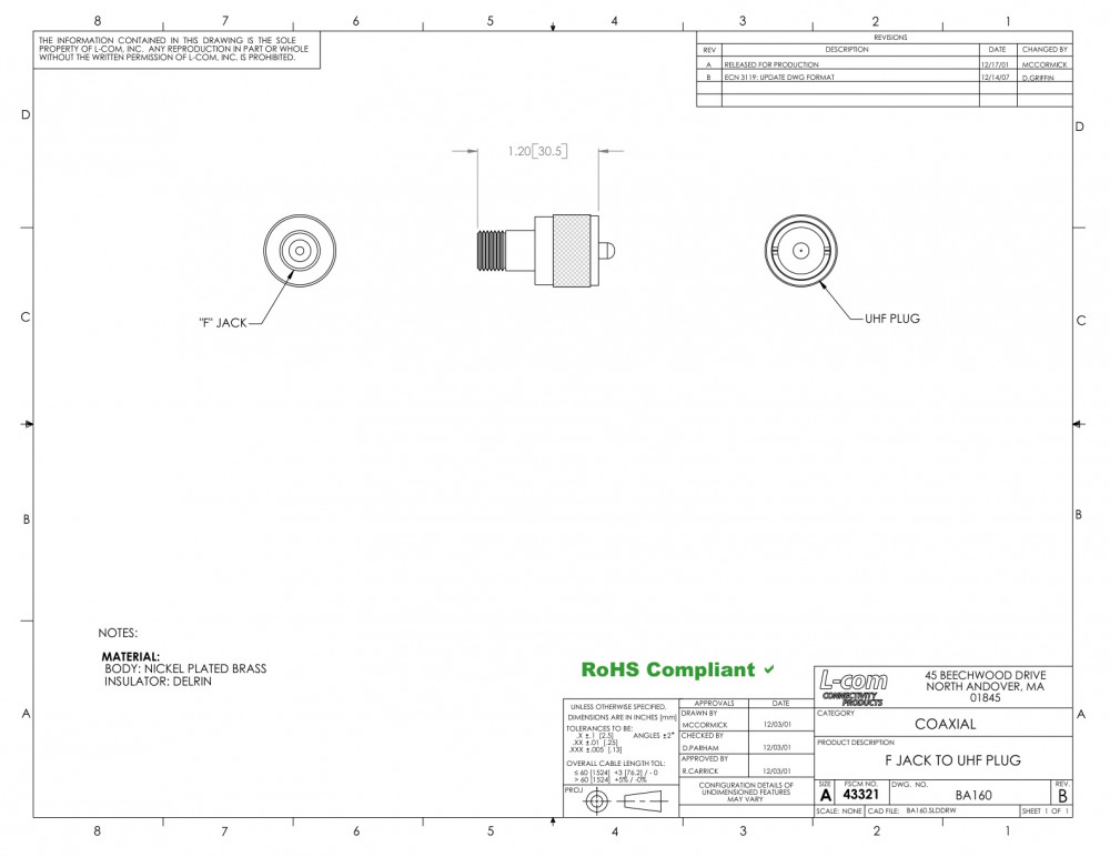 L-com BA160 technical document preview