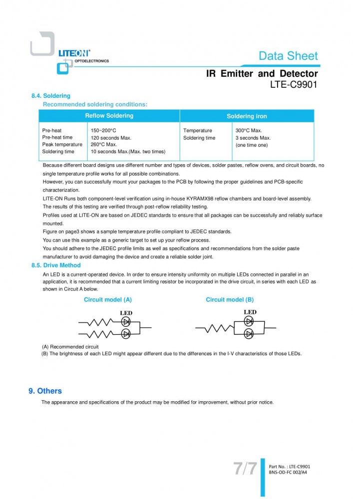 LTE-C9901 datasheet page 7