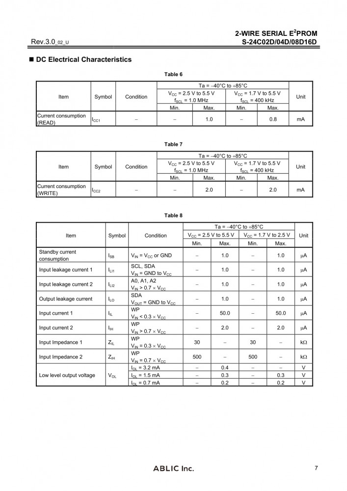 ABLIC datasheet page 7