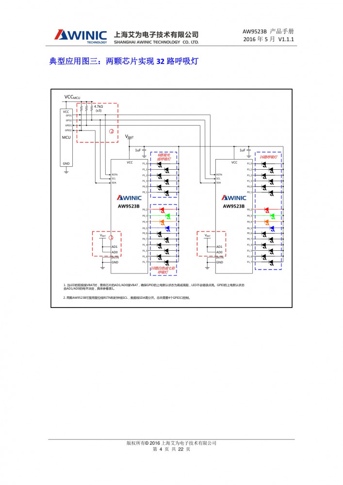 AW9523BTQR technical document page 4