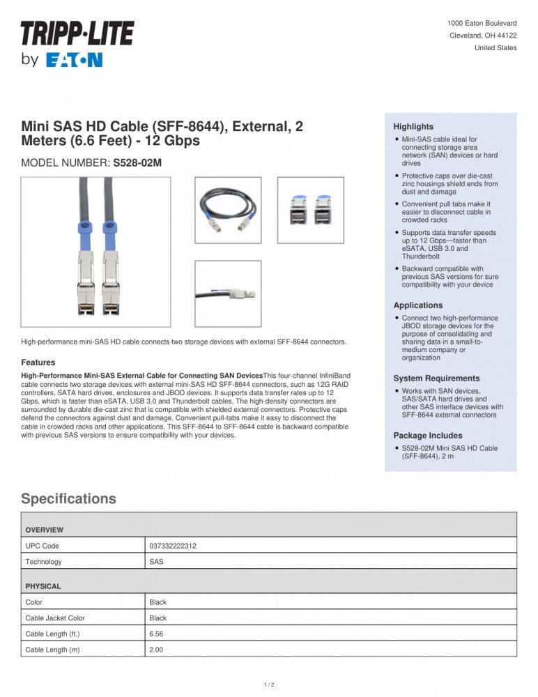 S528-02M technical document page 1