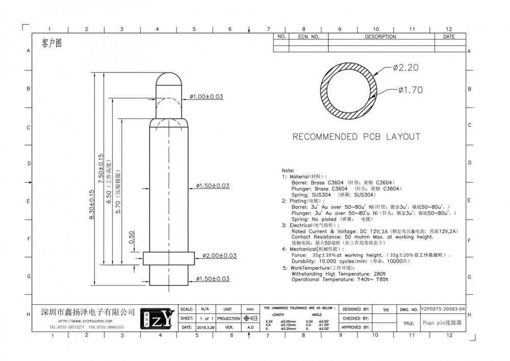 YZP0075-20083-04 product specification page 3