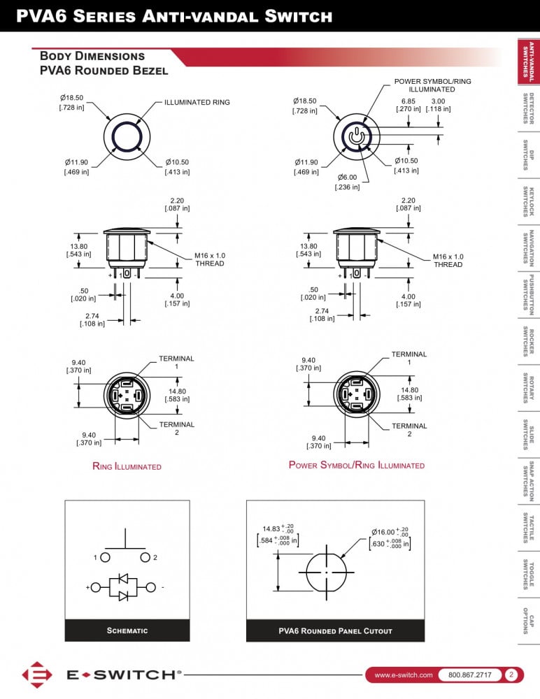 PVA6 series datasheet page 2