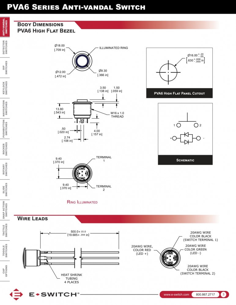 PVA6 series datasheet page 3