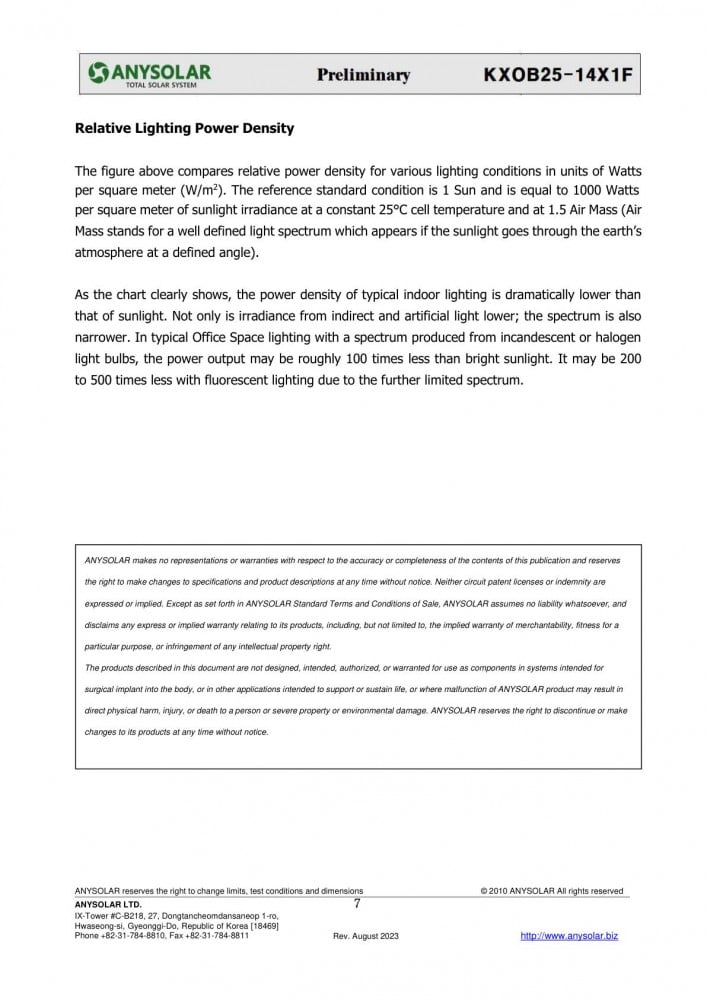 ANYSOLAR KXOB25-14X1F-TR datasheet page 7