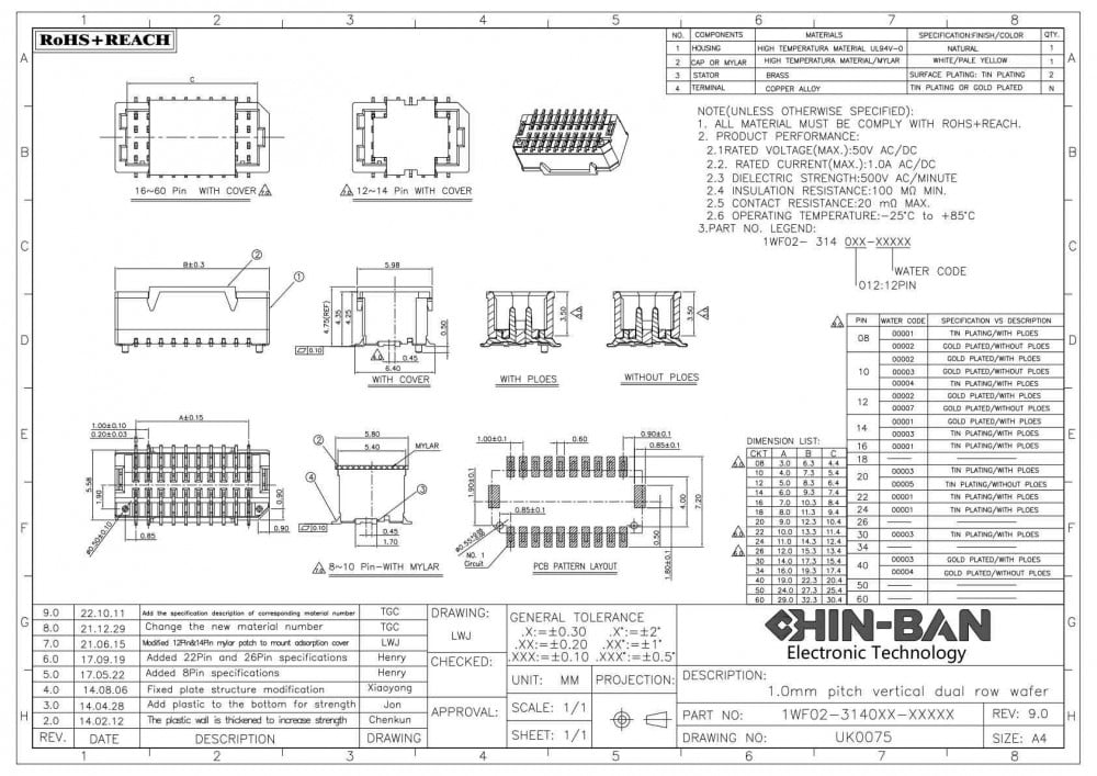 CHIN-BAN 1WF02-314030-00003 technical drawing preview