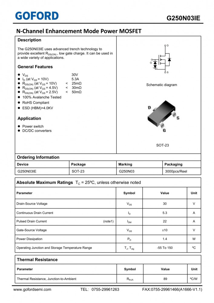 G250N03IE datasheet page 1