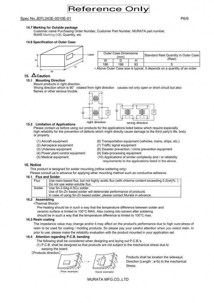 DLP2ADA series specification page 6