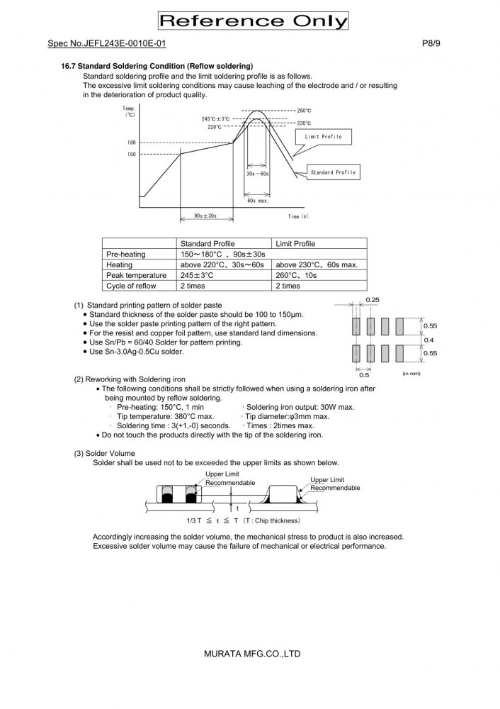 DLP2ADA series specification page 8