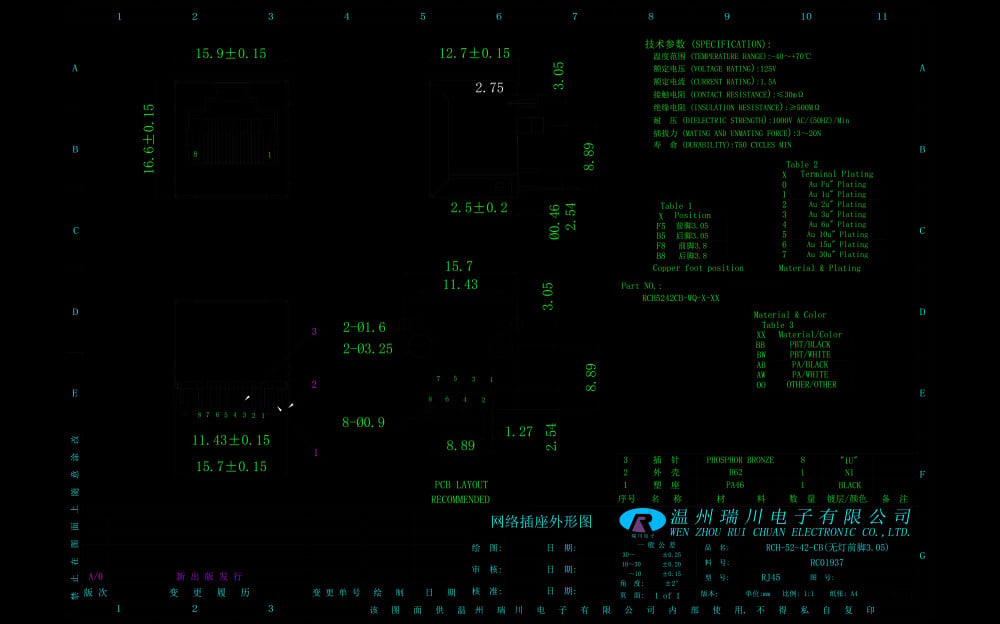 RCH RC01937 technical document preview