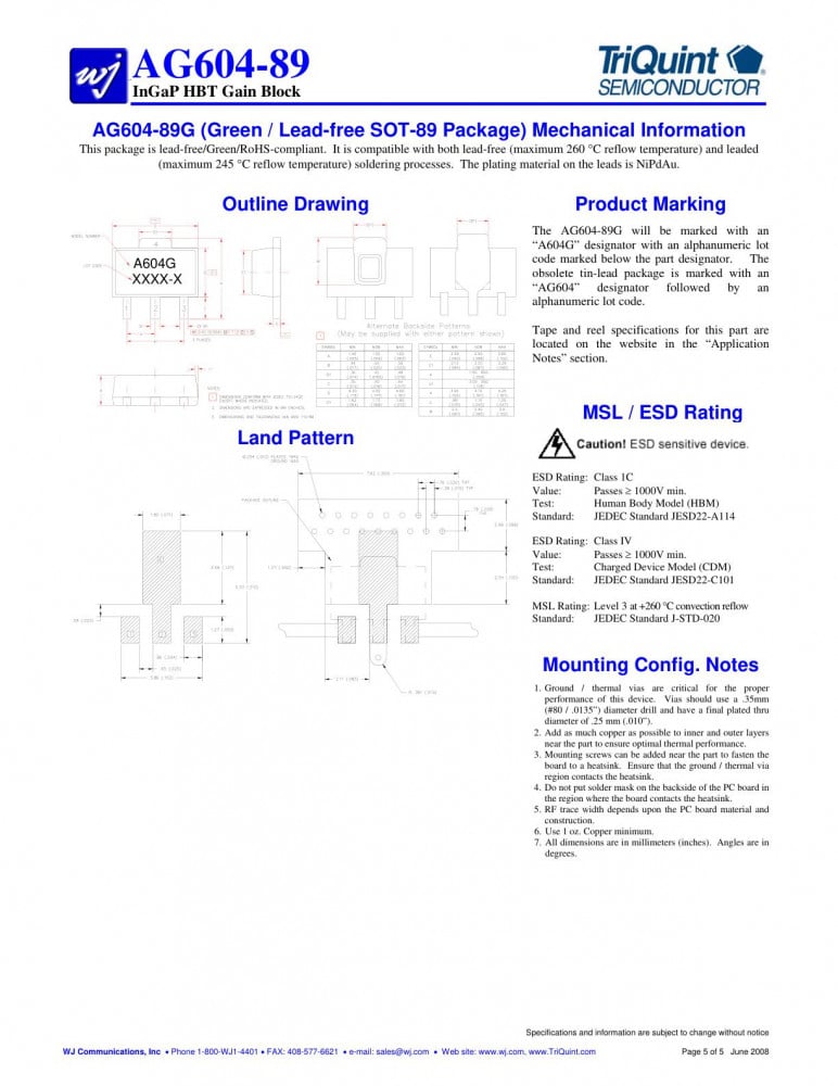 AG604-89G technical document page 5