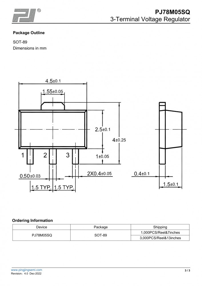 PJ78M05SQ datasheet page 3