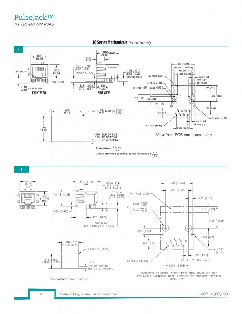 PULSE JO Series datasheet page 4