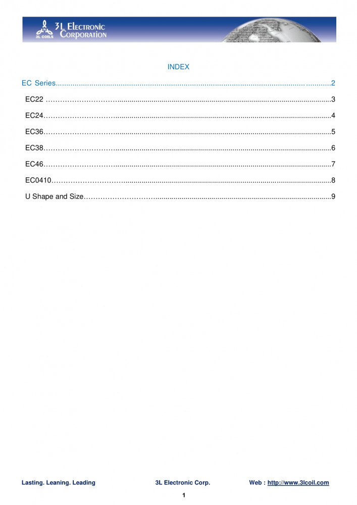 3L COILS EC series catalogue page 1