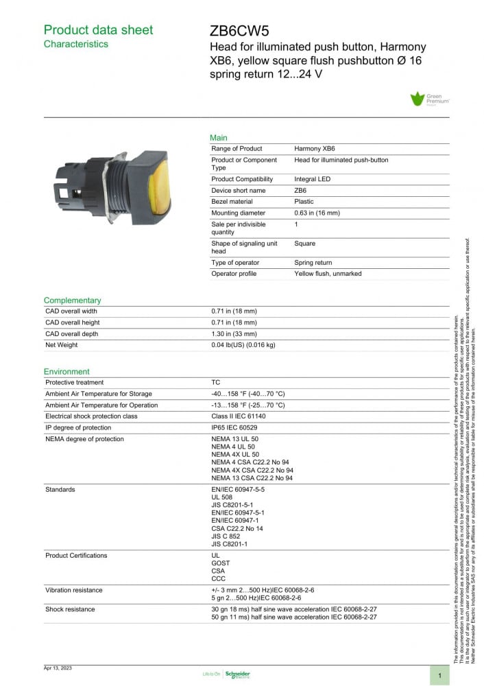 ZB6CW5 technical document page 1