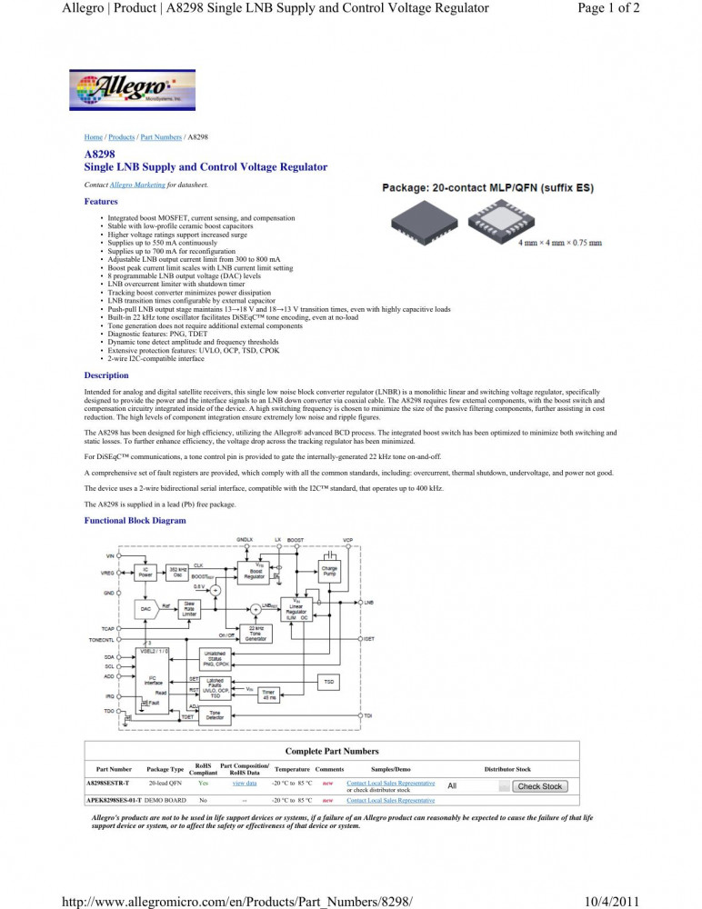 A8298 technical document page 1