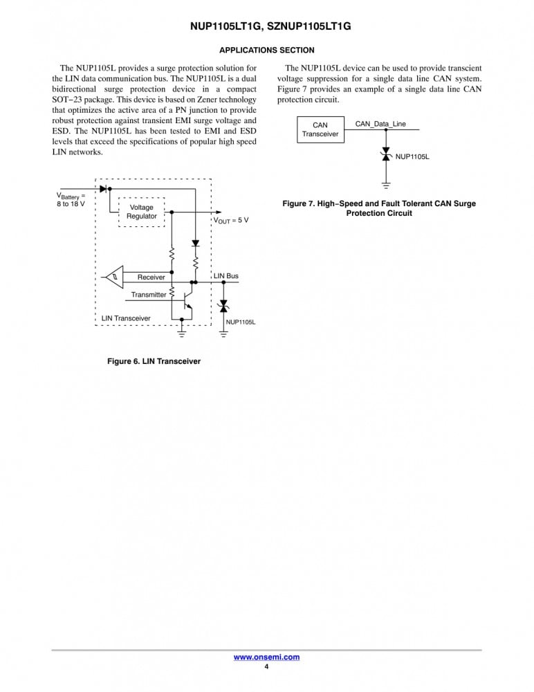 SZNUP1105LT1G datasheet page 4