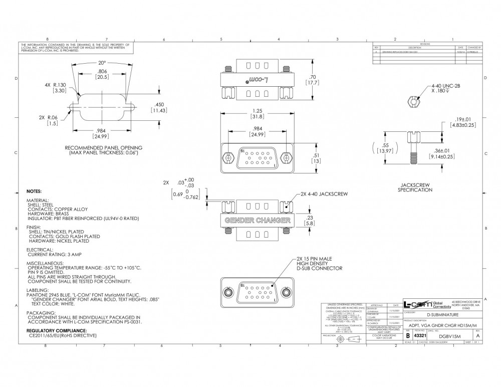 L-com DGBV15M technical document page