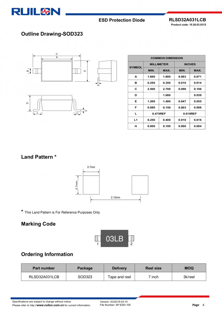 RLSD32A031LCB datasheet page 4