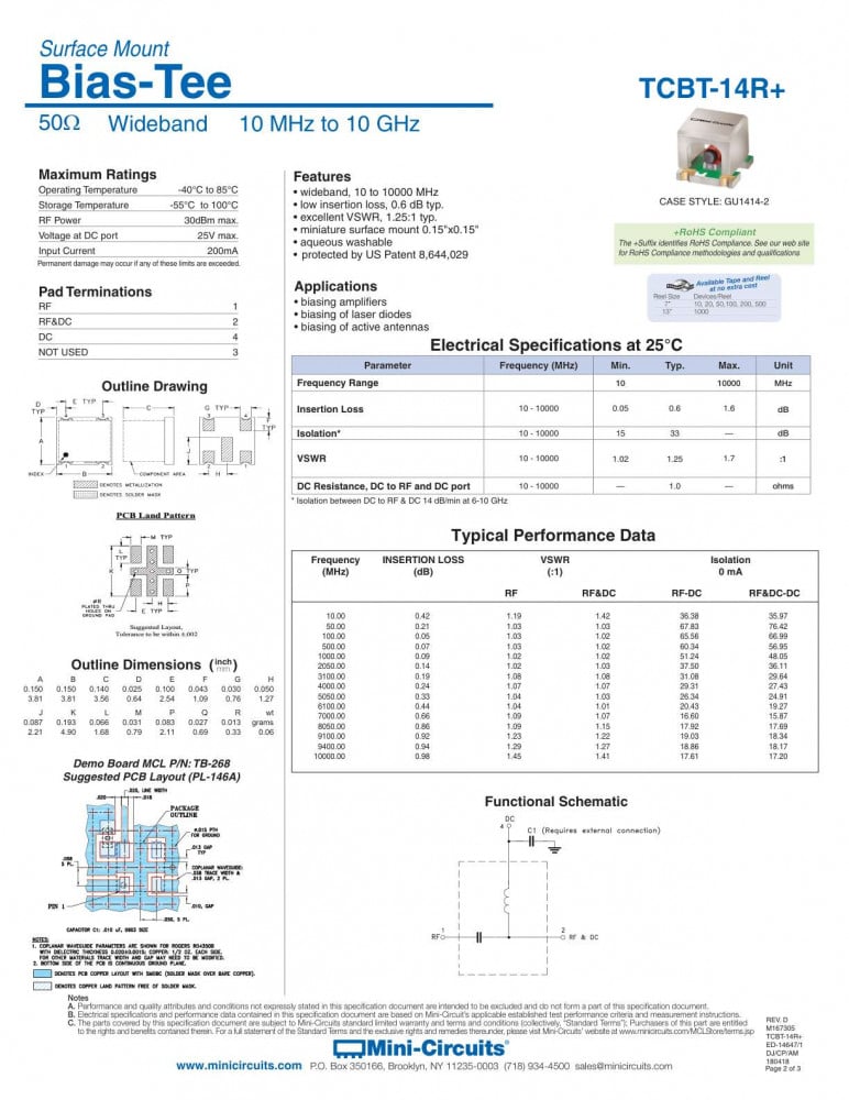 TCBT-14R+ datasheet page 2
