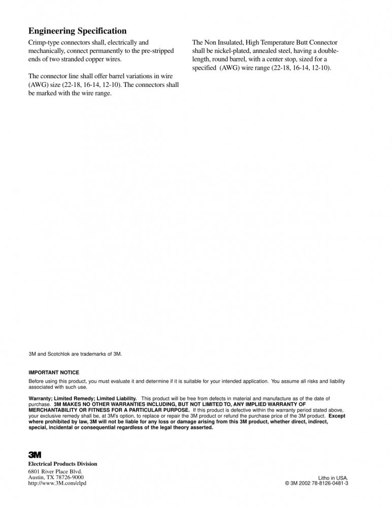 3M MU10BCHTK datasheet page 2