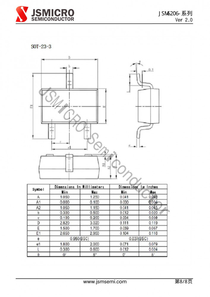 JSM6206 datasheet page 8
