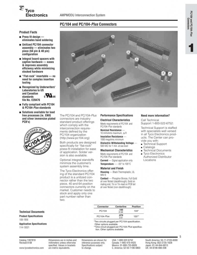 TE Connectivity PC/104-Plus catalog page 5