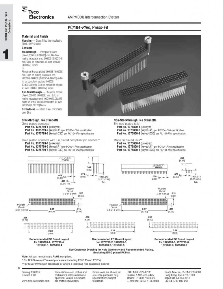 TE Connectivity PC/104-Plus catalog page 8