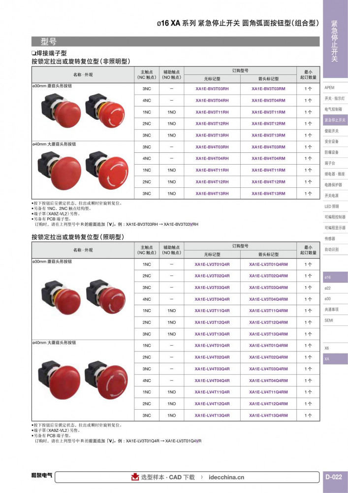 IDEC XN4E-BL413MR datasheet page 10