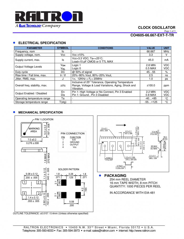CO4605-66.667-EXT-T-TR technical document page 1