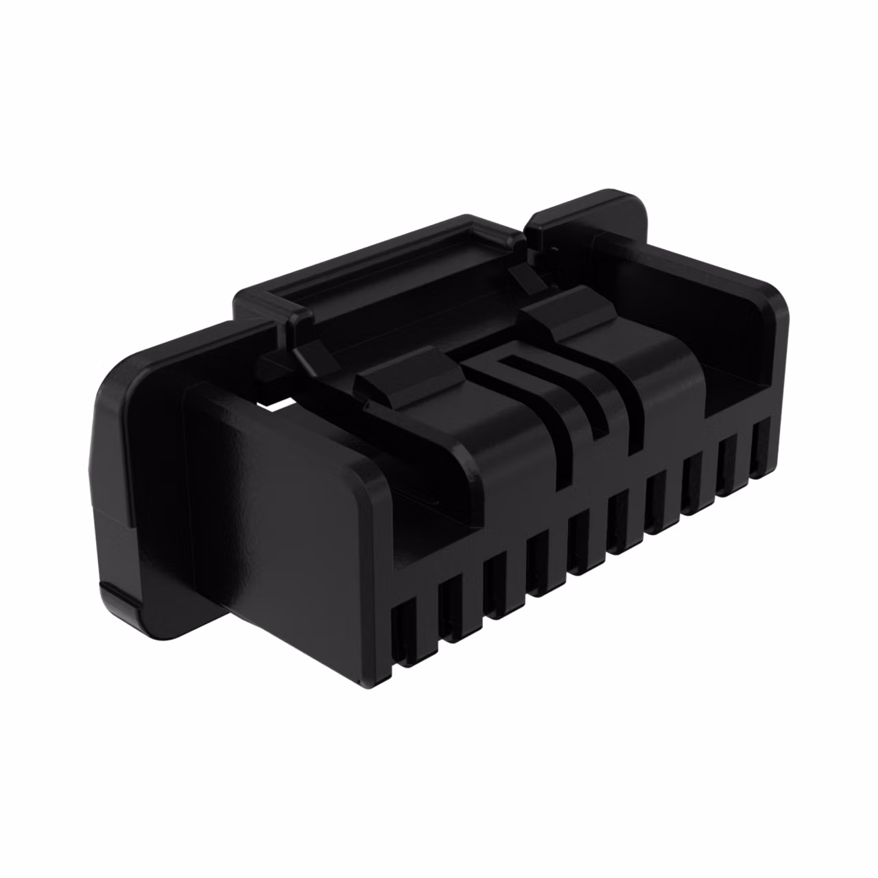 1.00mm Pitch, Rely-On Receptacle Crimp Housing, Single Row, Inner Positive Lock, 10 Circuits, Black for sale