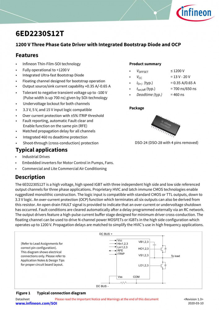 Infineon datasheet page 1