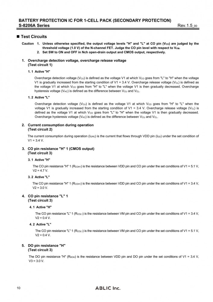 S-8206A datasheet page 10