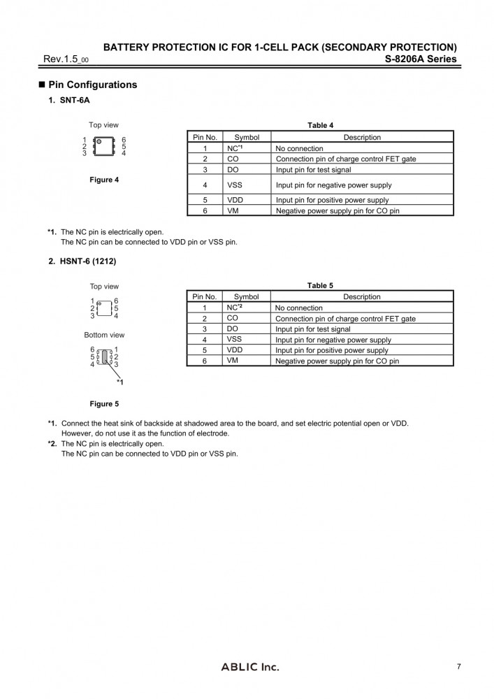 S-8206A datasheet page 7