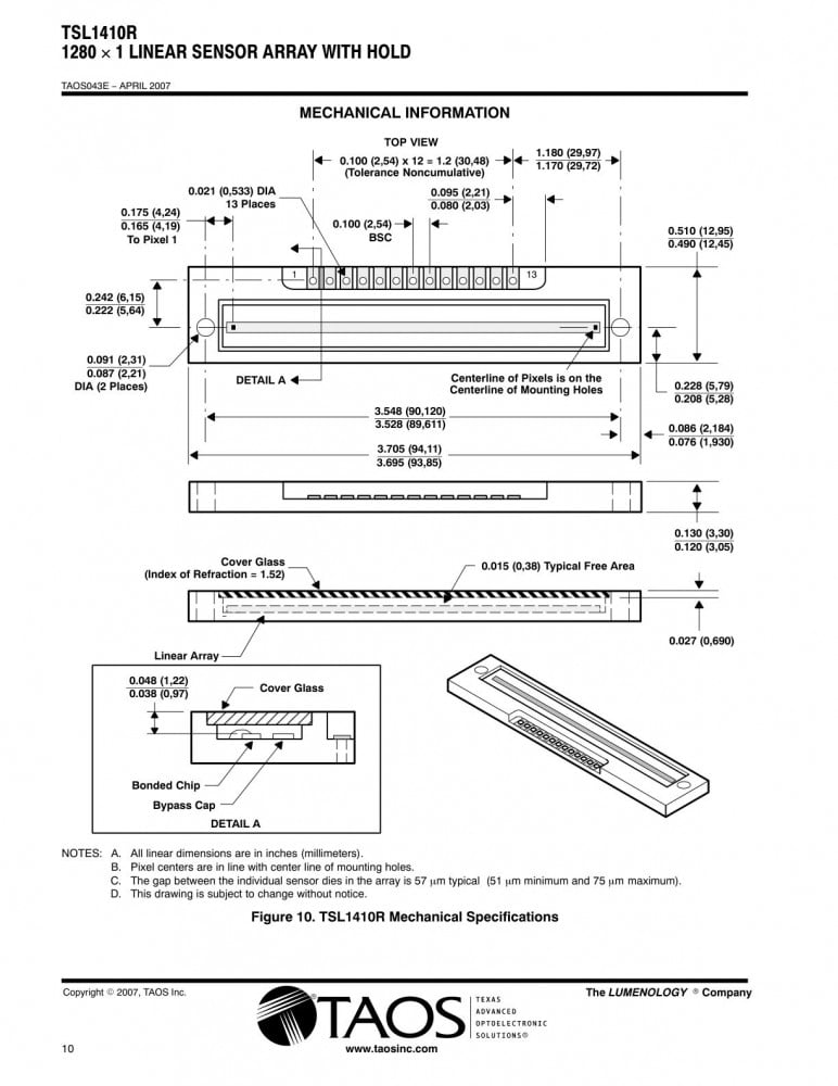 TSL1410R datasheet page 10