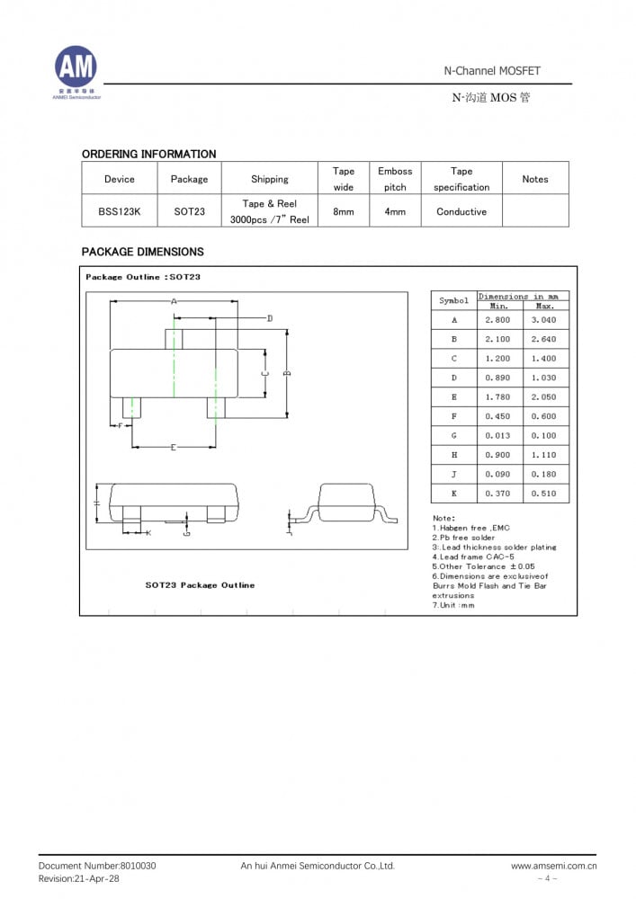 BSS123K datasheet page 4